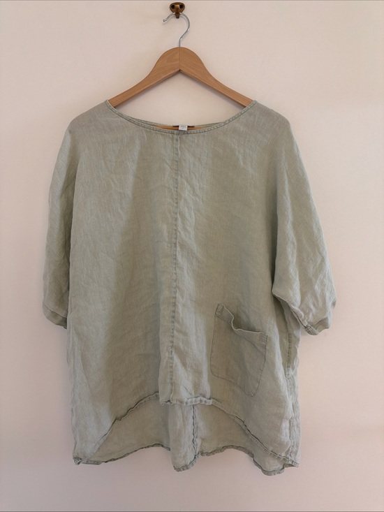 J. Jill | Tops | J Jill Pure Jill Large Garment Dyed Linen Boxy Fit Top ...